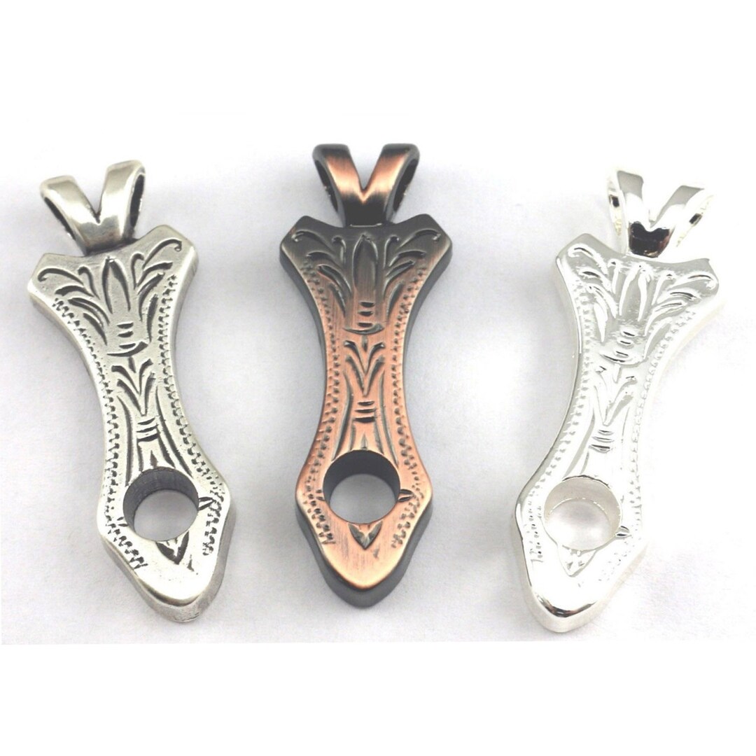 Concho Necklace Pendant Adapters: Western Cowgirl Style, 2-loop, Zinc ...