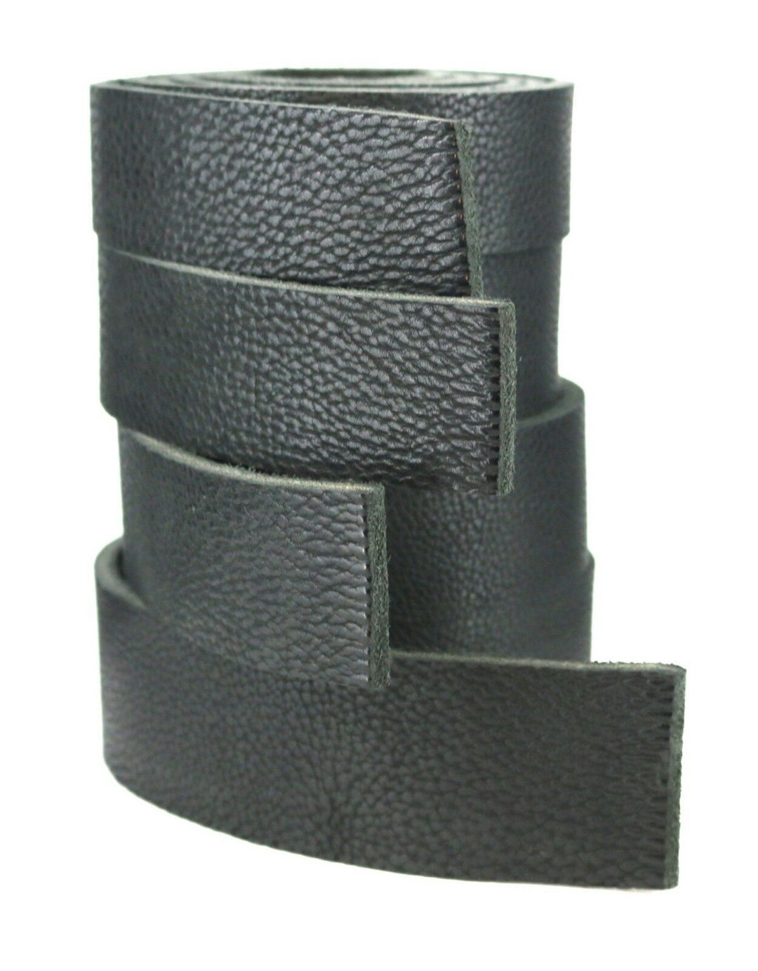 NATURAL BLACK Bullhide Leather Strips, 50"+ Long 6 Widths - Black - Etsy