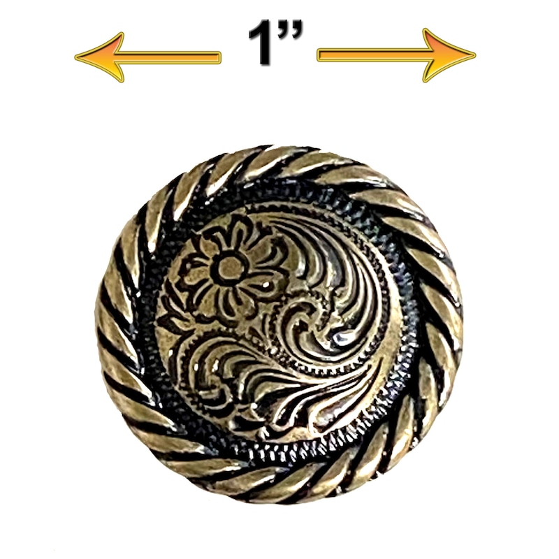 Brass Concho Screwback - Etsy