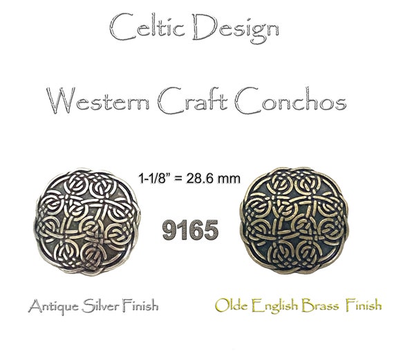 Celtic Concho Lot of 6 PCS 2 Finishes antique Silver or Old - Etsy
