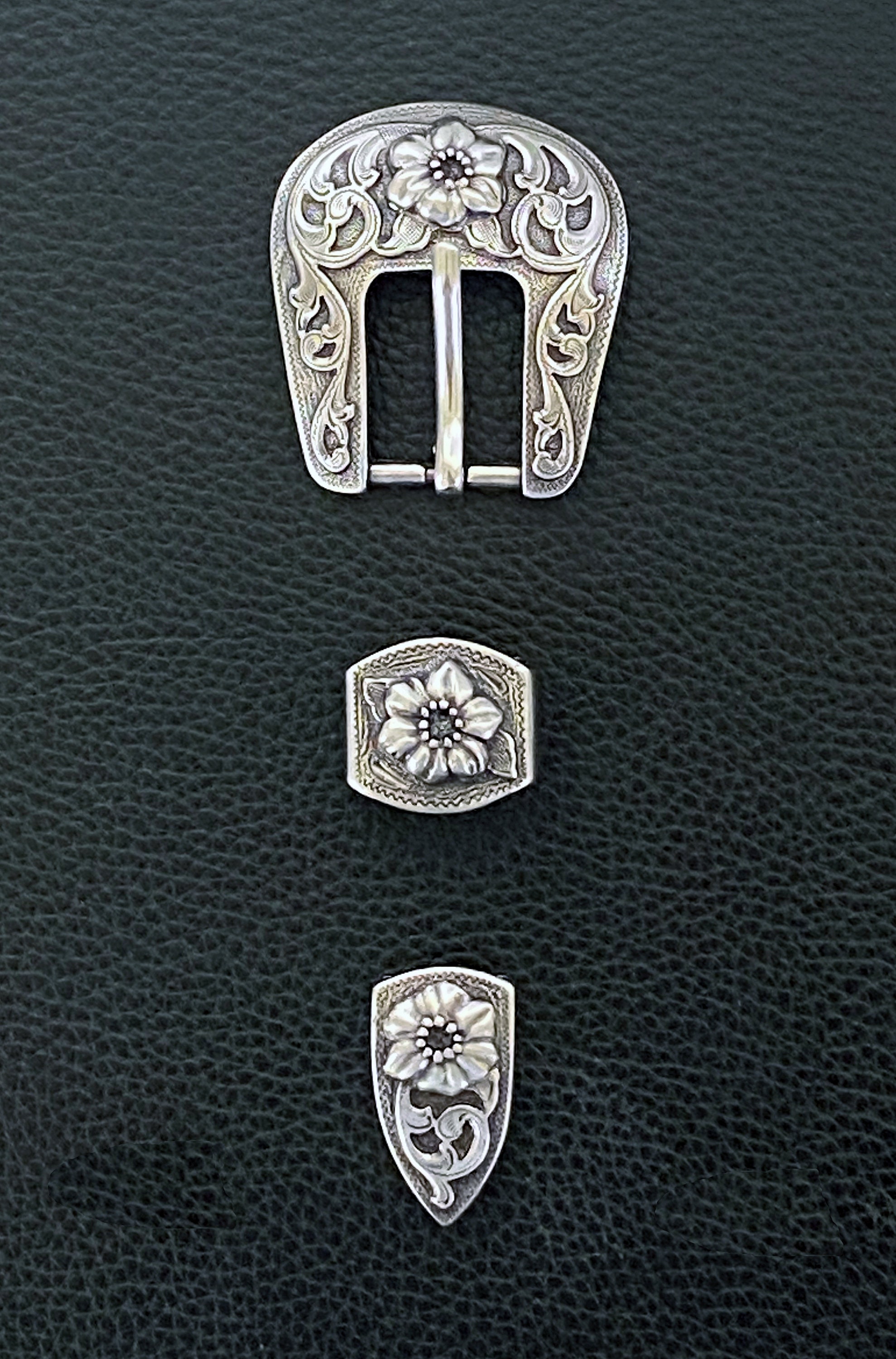 Western 3-D Floral Engraved Hand Polished Belt Buckle Set Fits - Etsy