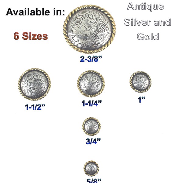 Round Conchos - Etsy