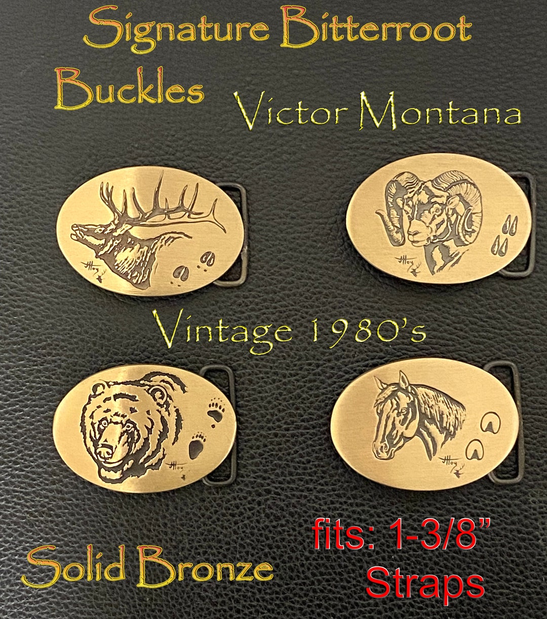 Solid Bronze Bitterroot Signature Buckles Victor Montana, Collectors ...