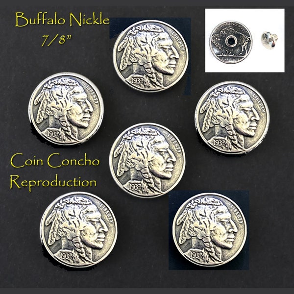 Nickel Conchos - Etsy