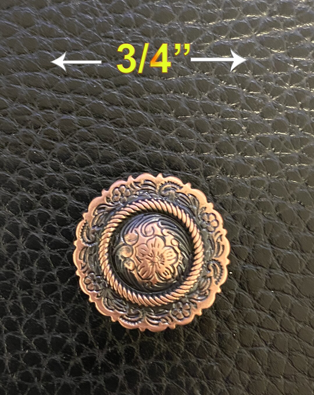 Antique Copper Floral Conchos: Western Leather Craft Supplies, 6-piece ...