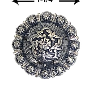 Concho Lot of 6 Antique Silver Coloma Concho Series Western Craft FIVE ...