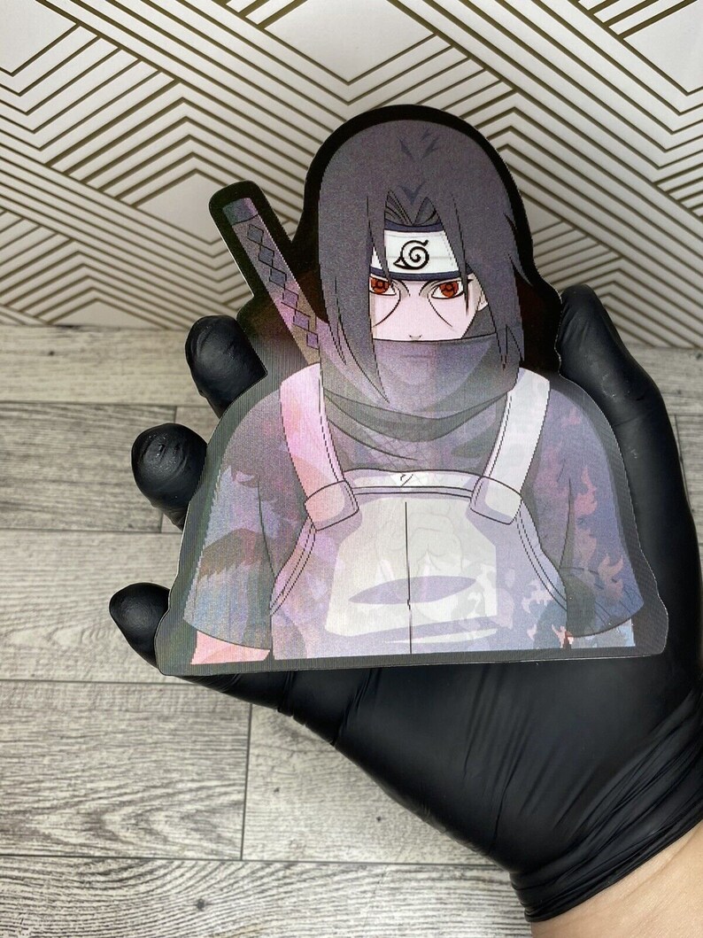 Naruto Shippuden Itachi Uchiha 3D Lenticular Motion Car Sticker Decal ...