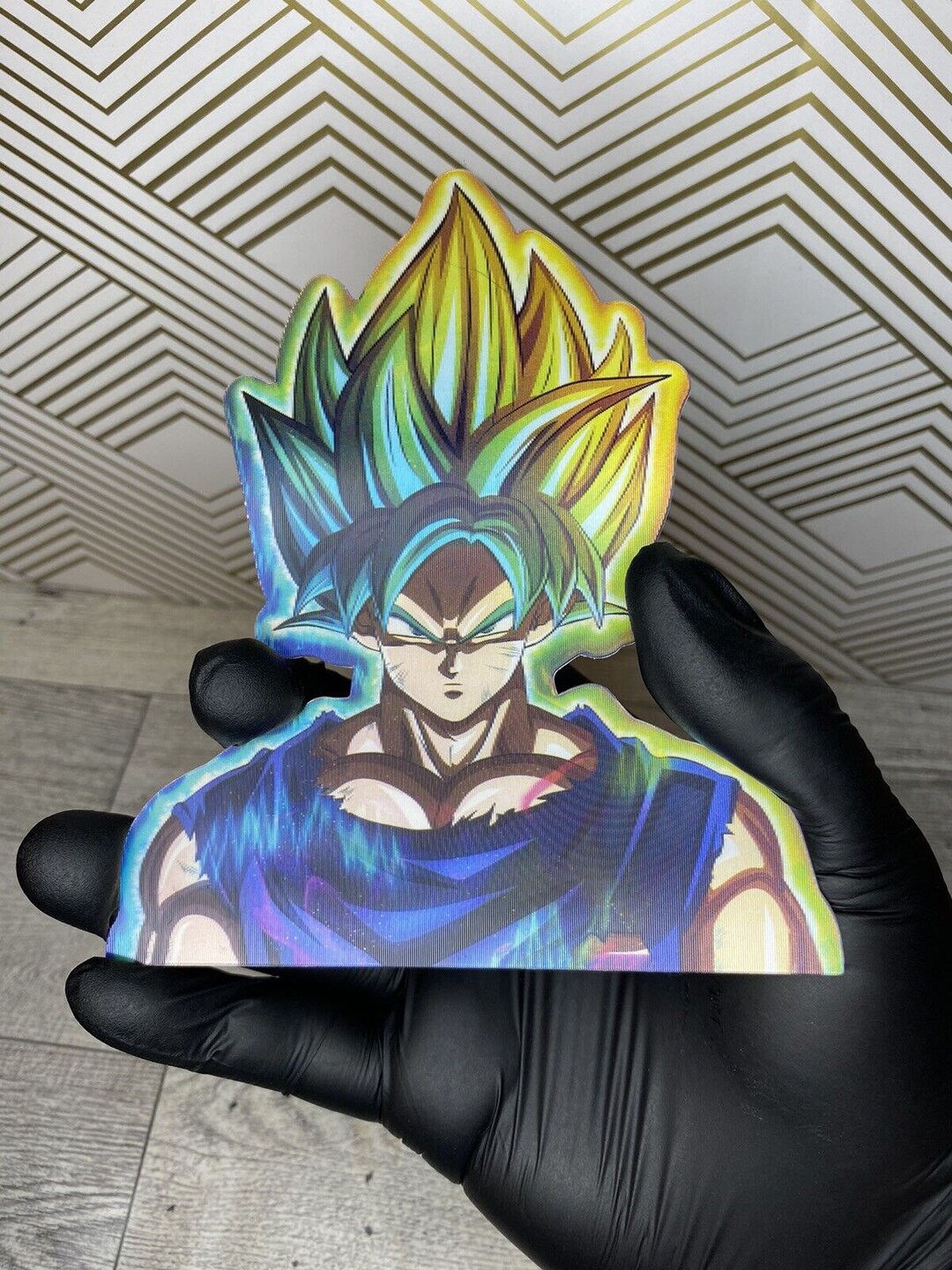 Dragonball Z Super Ultra Instinct Goku 3D Lenticular Motion Car Sticker ...