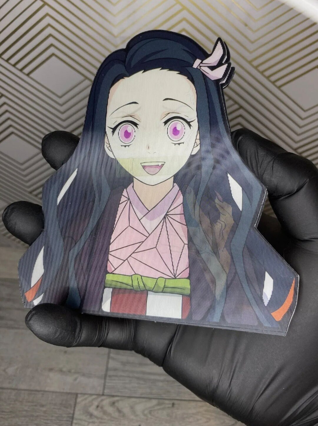 Demon Slayer Nezuko Kamado 3D Lenticular Motion Car Sticker Decal ...