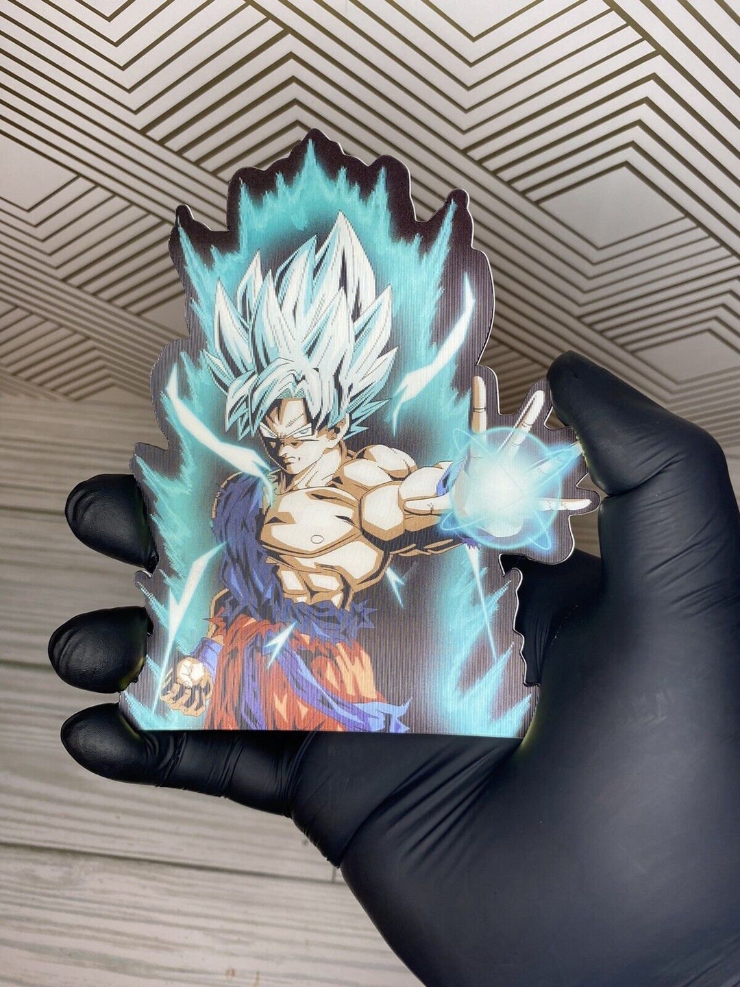 Dragonball Z Super Saiyan Goku God 3D Lenticular Motion Car Sticker ...