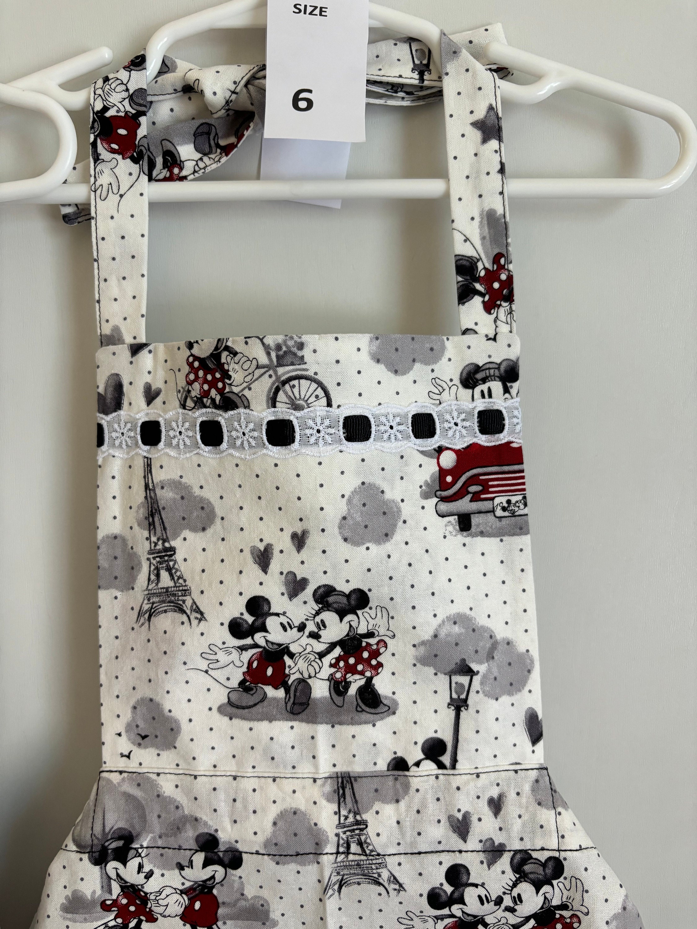 Girls Disney Minnie and Mickey Mouse Apron - Etsy