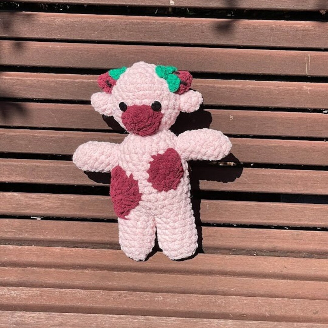 Strawberry Cow Stuffed Animal - Etsy