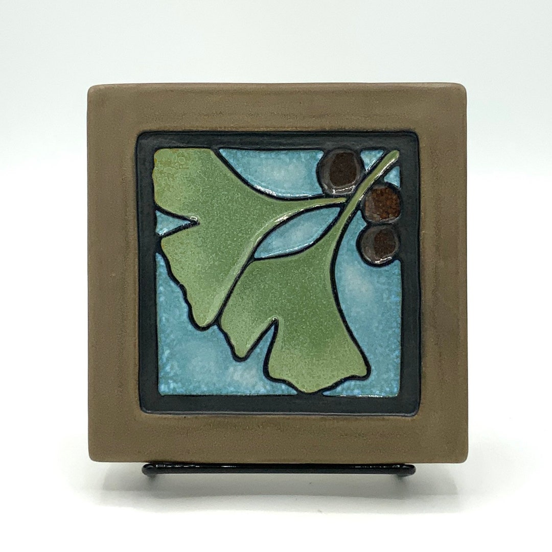 Ginkgo Leaves Tile 5x5 Limited Edition Ceramic Art Tile - Etsy