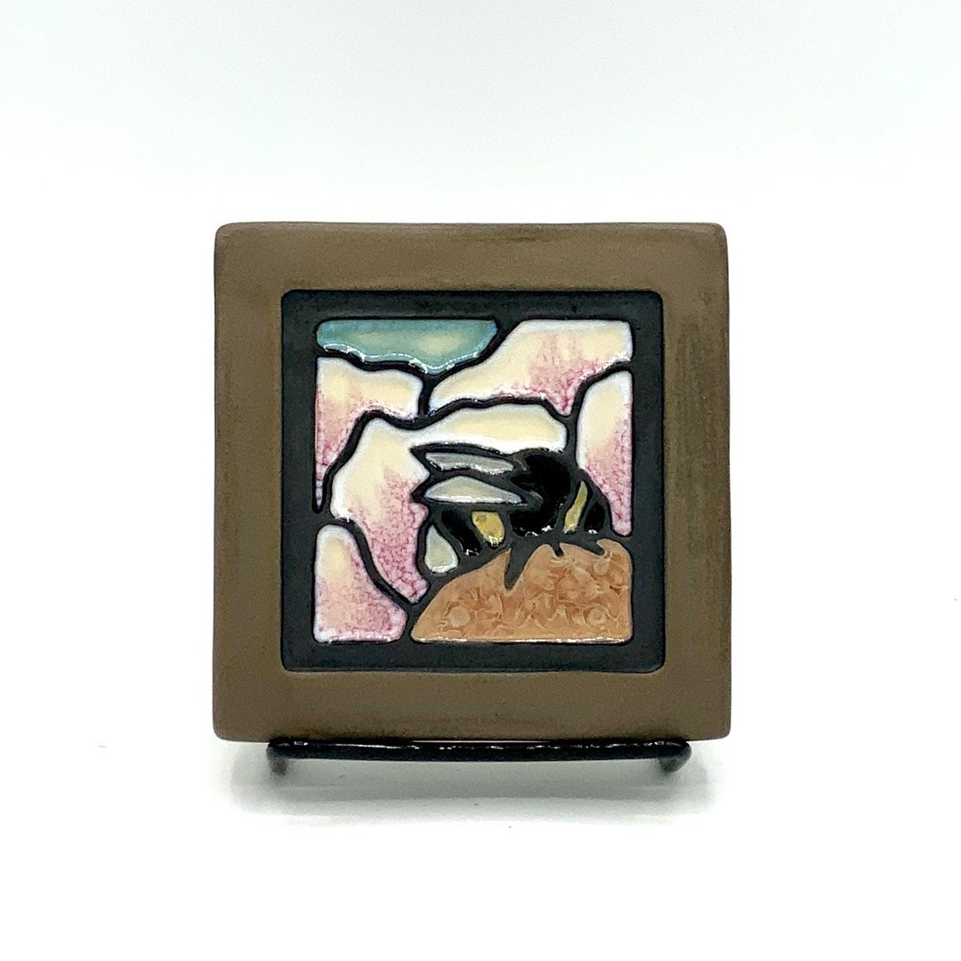 Bumblebee Tile 4x4 Limited Edition Handmade Ceramic Art Tile - Etsy