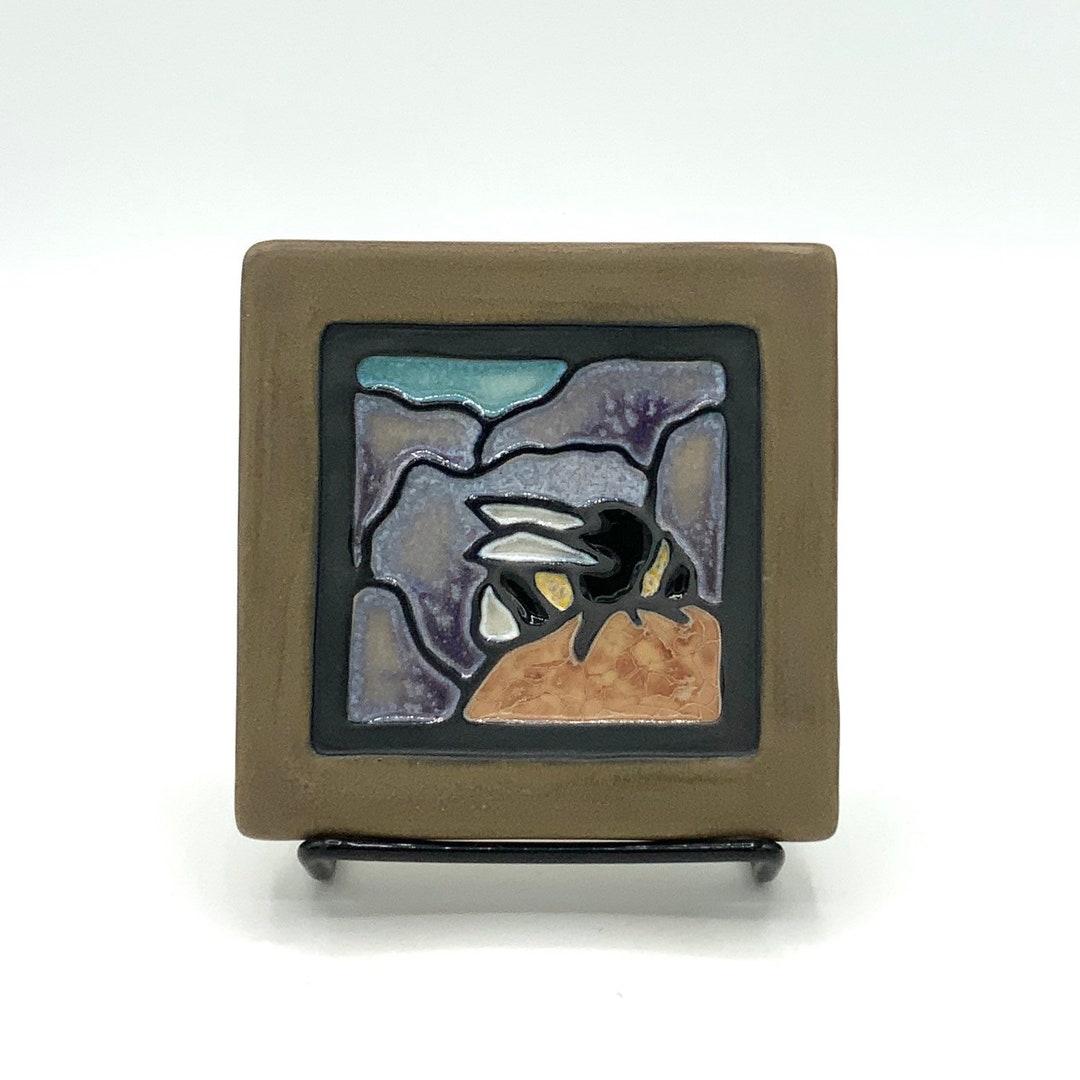 Bumblebee Tile 4x4 Limited Edition Handmade Ceramic Art Tile - Etsy