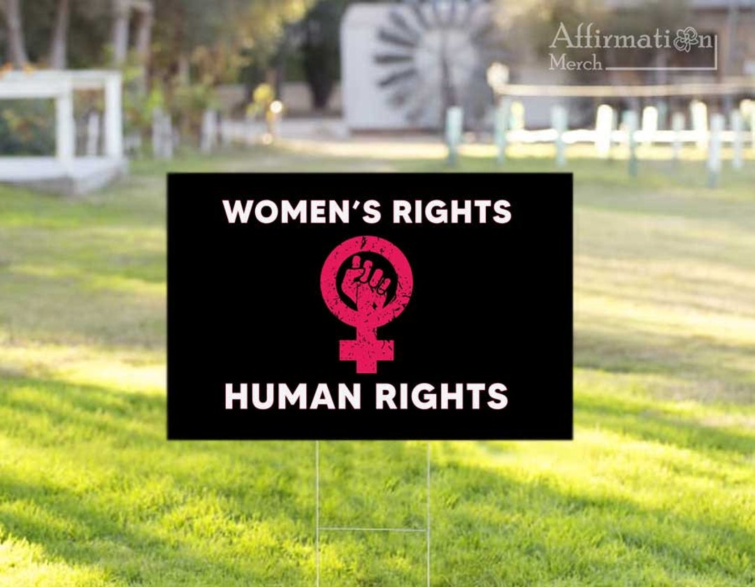 Women's Rights Human Rights Feminist Symbol Yard Sign Double Sided ...