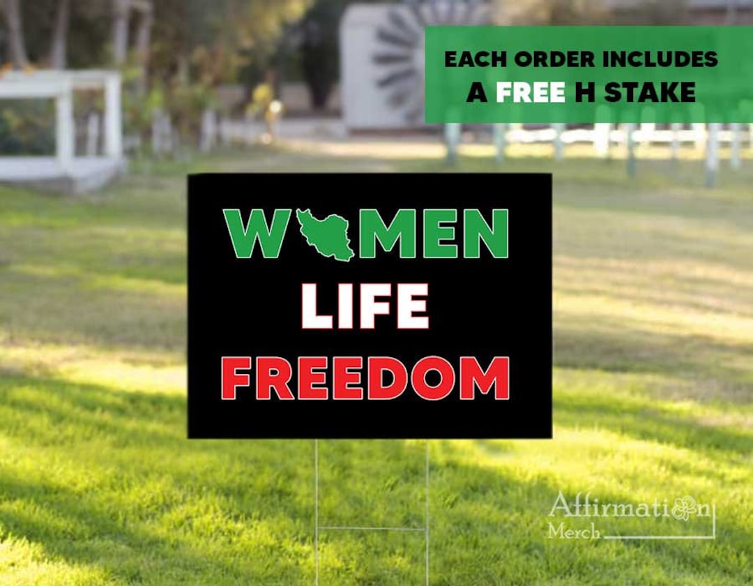 Women Life Freedom Yard Sign Double Sided weatherproof With H-stake - Etsy