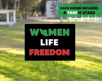 Women Life Freedom Yard Sign Double Sided weatherproof With - Etsy