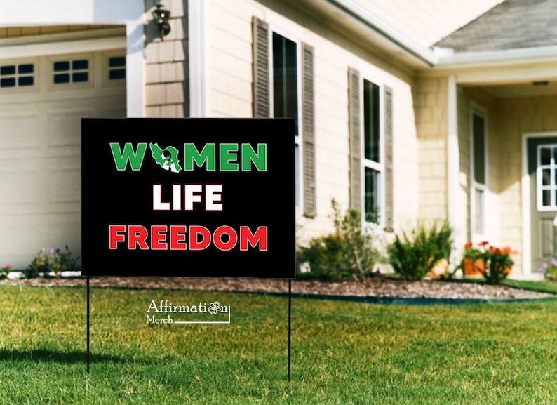 Women Life Freedom Yard Sign Double Sided weatherproof With H-stake - Etsy
