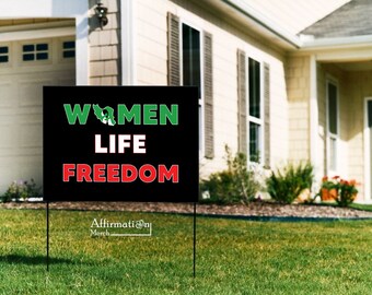 Women Life Freedom Yard Sign Double Sided weatherproof With - Etsy