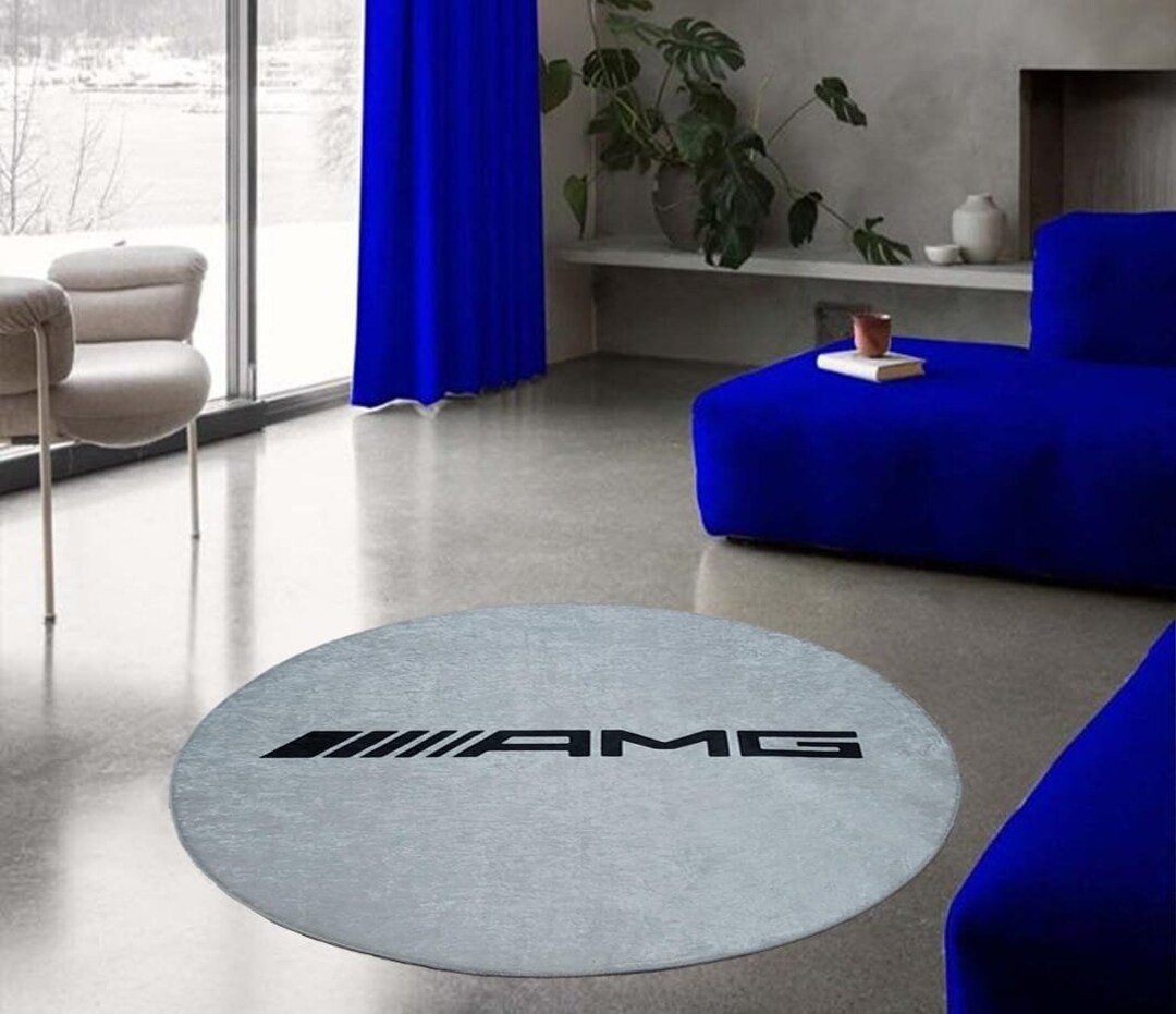 Mercedes Amg Round Rug Carpet Car Brand Rug Man Cave Rug - Etsy