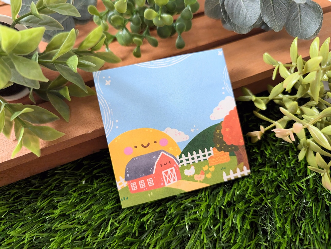 Farm Sticky Notes |3x3" 50 Sheets | Stationery - Notepad - Memo ...