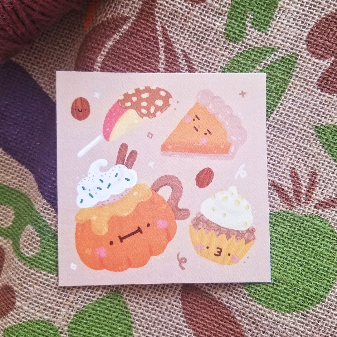 Pumpkin Spice Art Print Autumn Desserts Fall Sweets Cute - Etsy