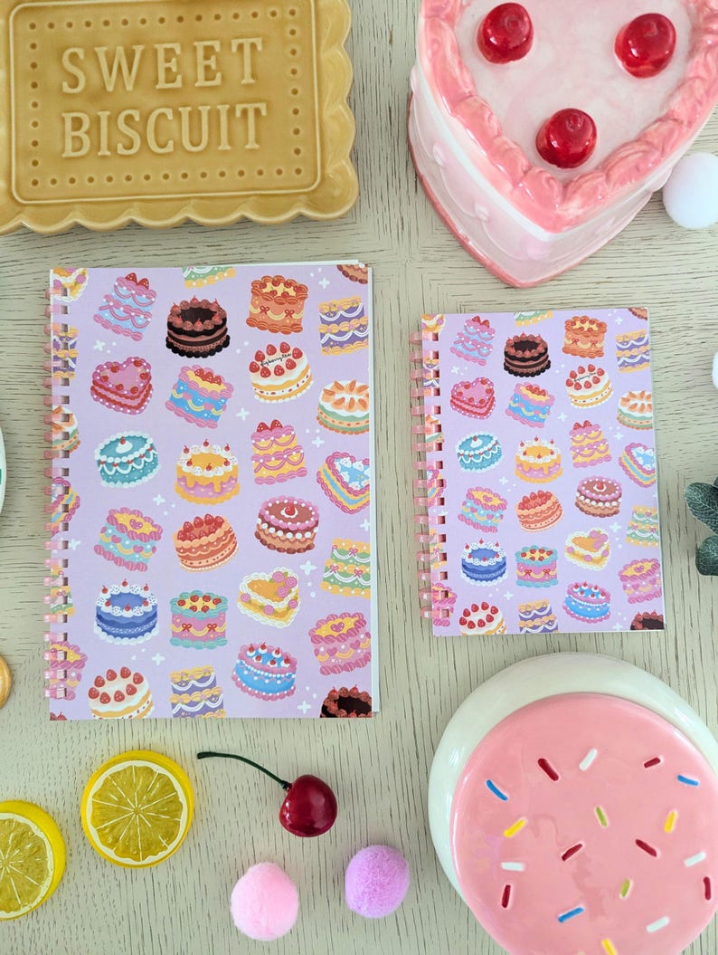 Cakes Sticker Album | Kawaii Sticker Collector Journal Book (A6/A5 50 ...