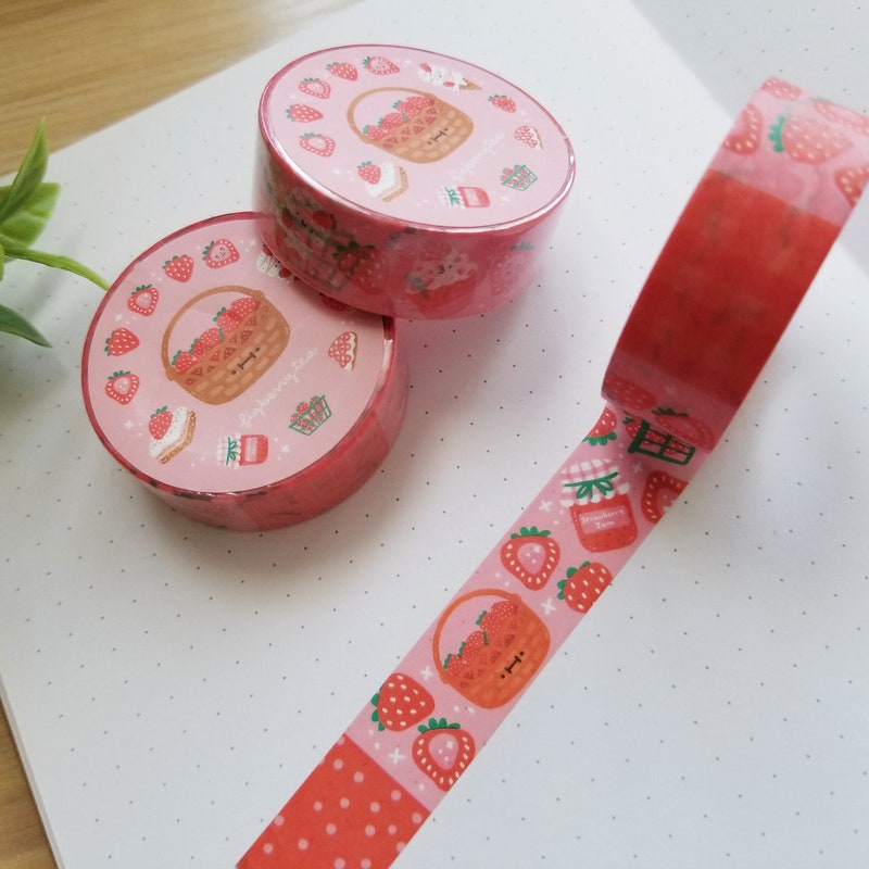 Strawberry Washi Tape - Etsy