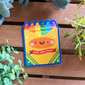 Crayon Matte Vinyl Sticker | Kawaii Vinyl Sticker - Laptop Sticker ...