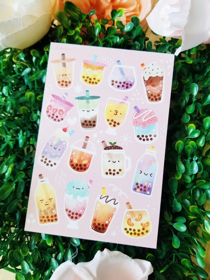 Boba Art Print Cute Art Print Kawaii Art Print - Etsy