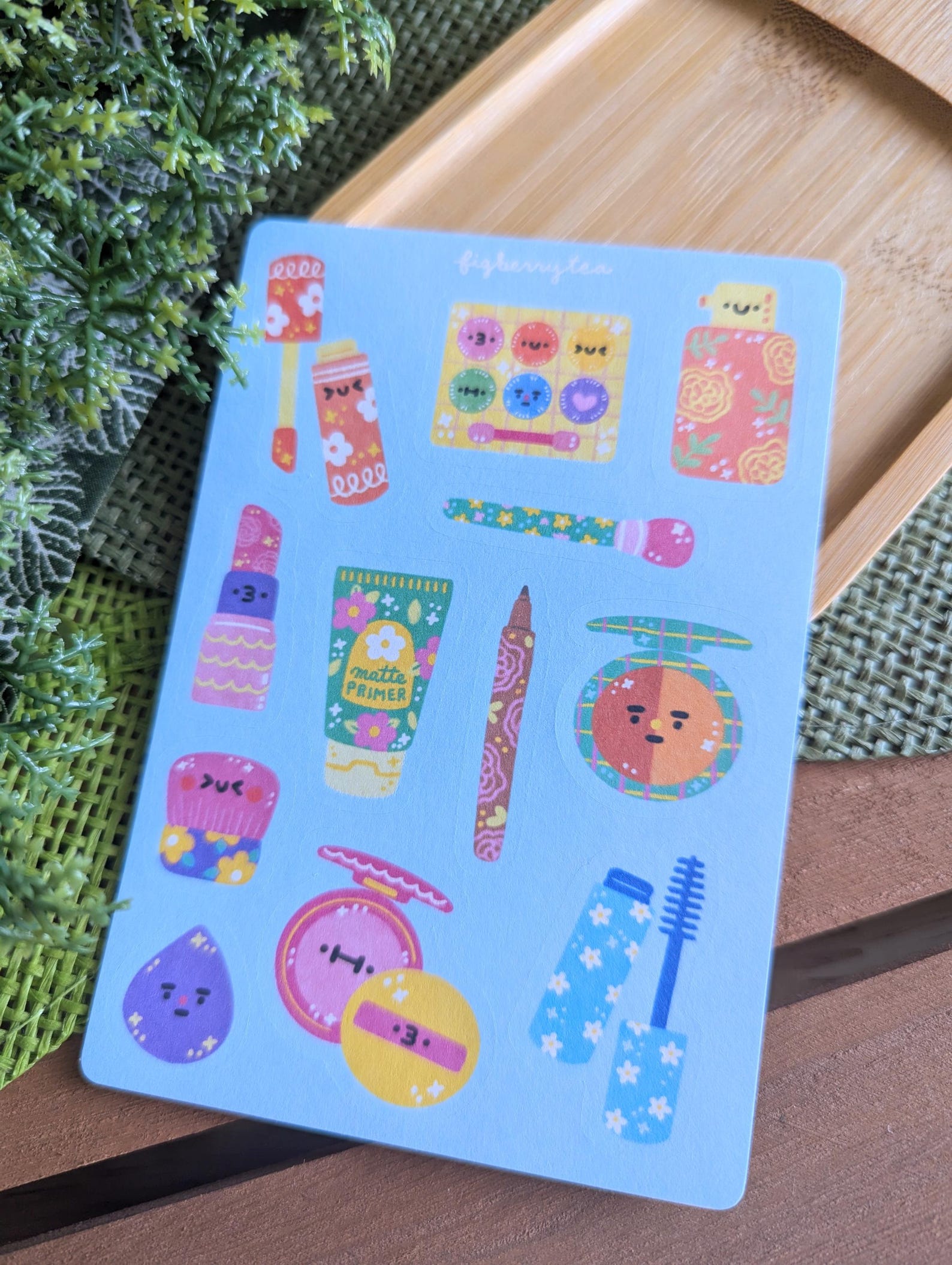 Floral Makeup Sticker Sheet | Kawaii Stickers - Cute Stationery - Cute ...