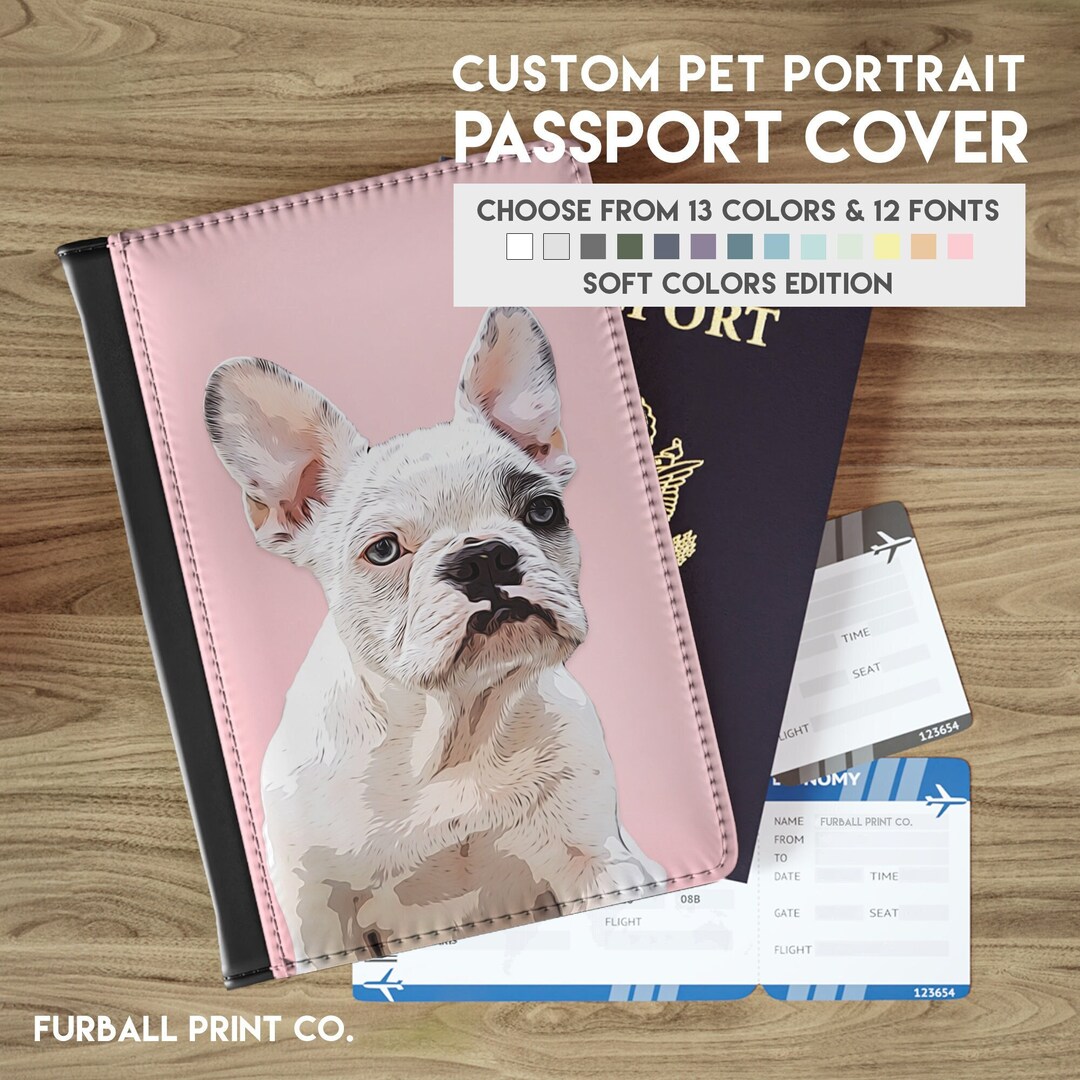 Personalized PASSPORT COVER Made From Pet Photo | Custom Dog, Cat, Pet ...