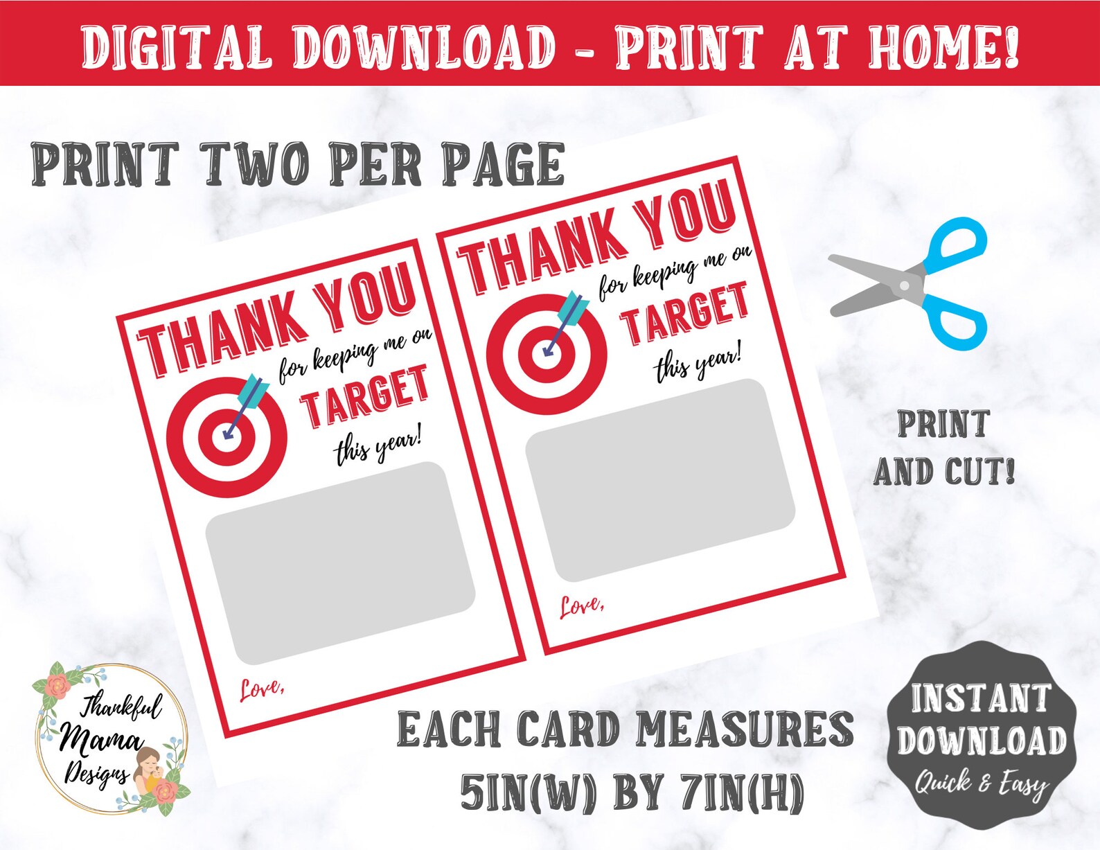 Target Gift Card Holder Thank You for Keeping Me on TARGET - Etsy