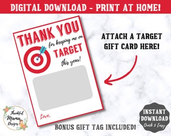 PERSONALIZED Printable GIFT CARD Holder for Teacher - Etsy