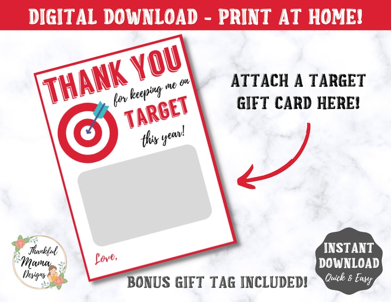 Target Gift Card Holder Thank You for Keeping Me on TARGET - Etsy