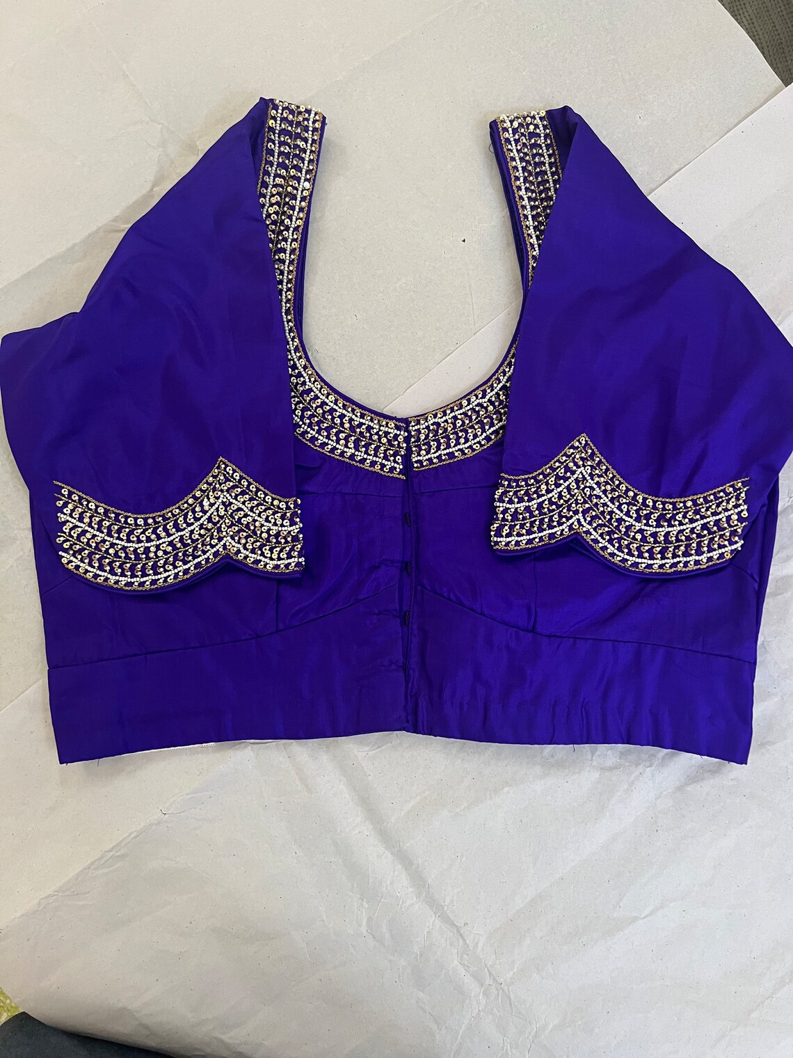 Purple Embroidered Silk Blouse| - Etsy