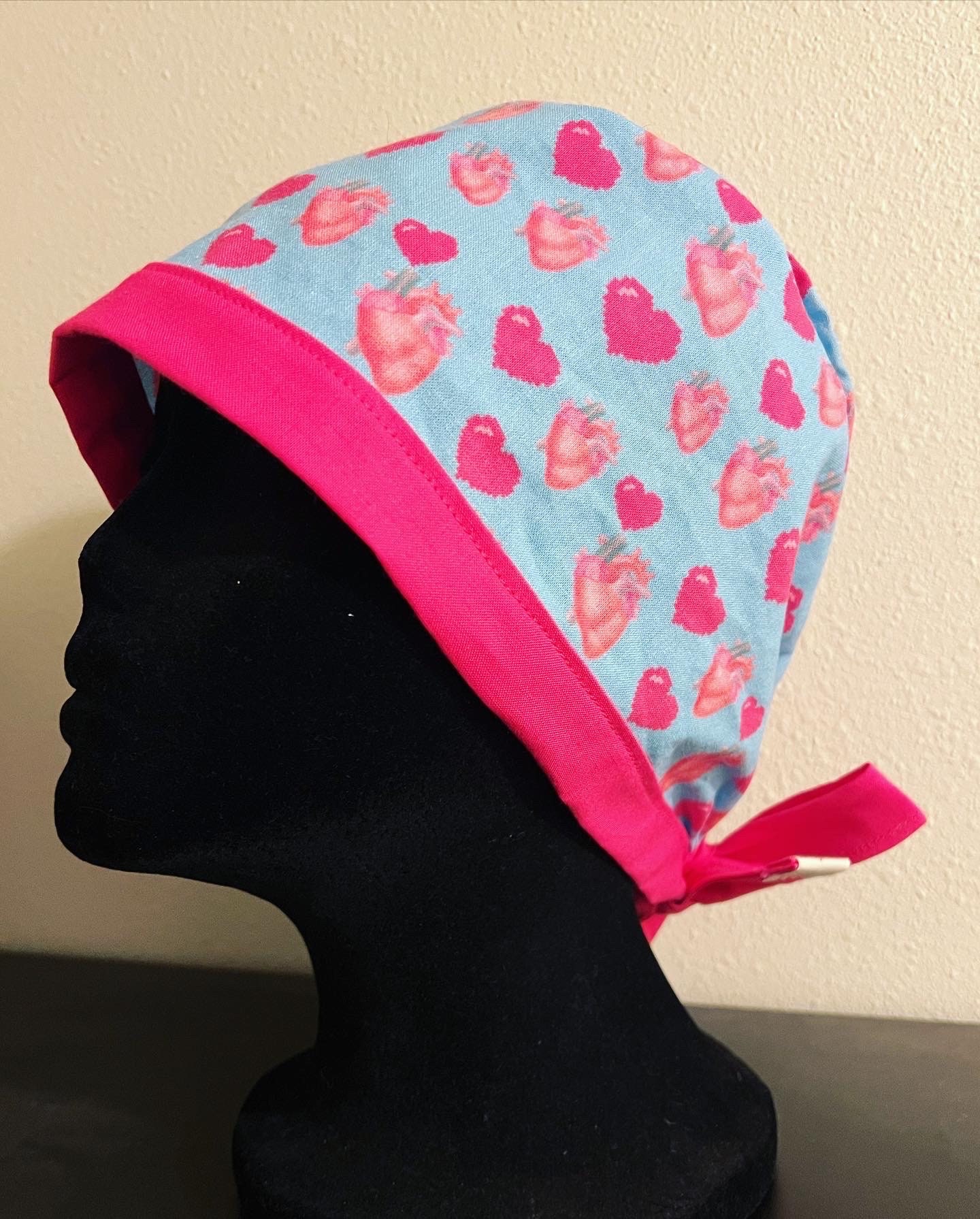 Pixelated and Anatomical Heart Surgical Scrub Cap, Anatomical Pixel ...