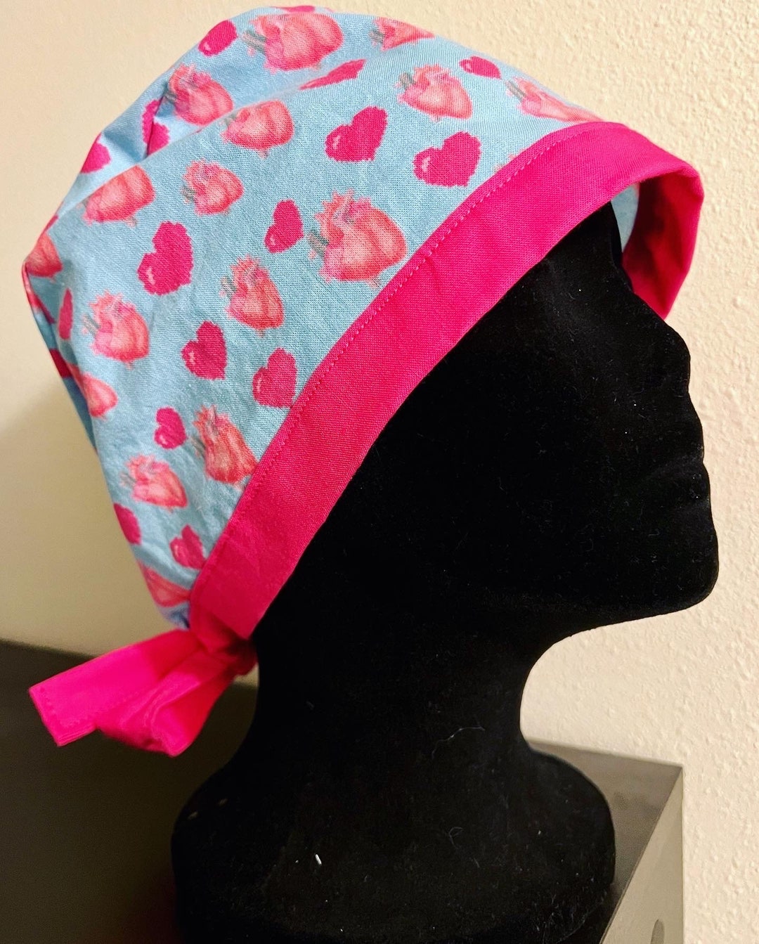 Pixelated and Anatomical Heart Surgical Scrub Cap, Anatomical Pixel ...