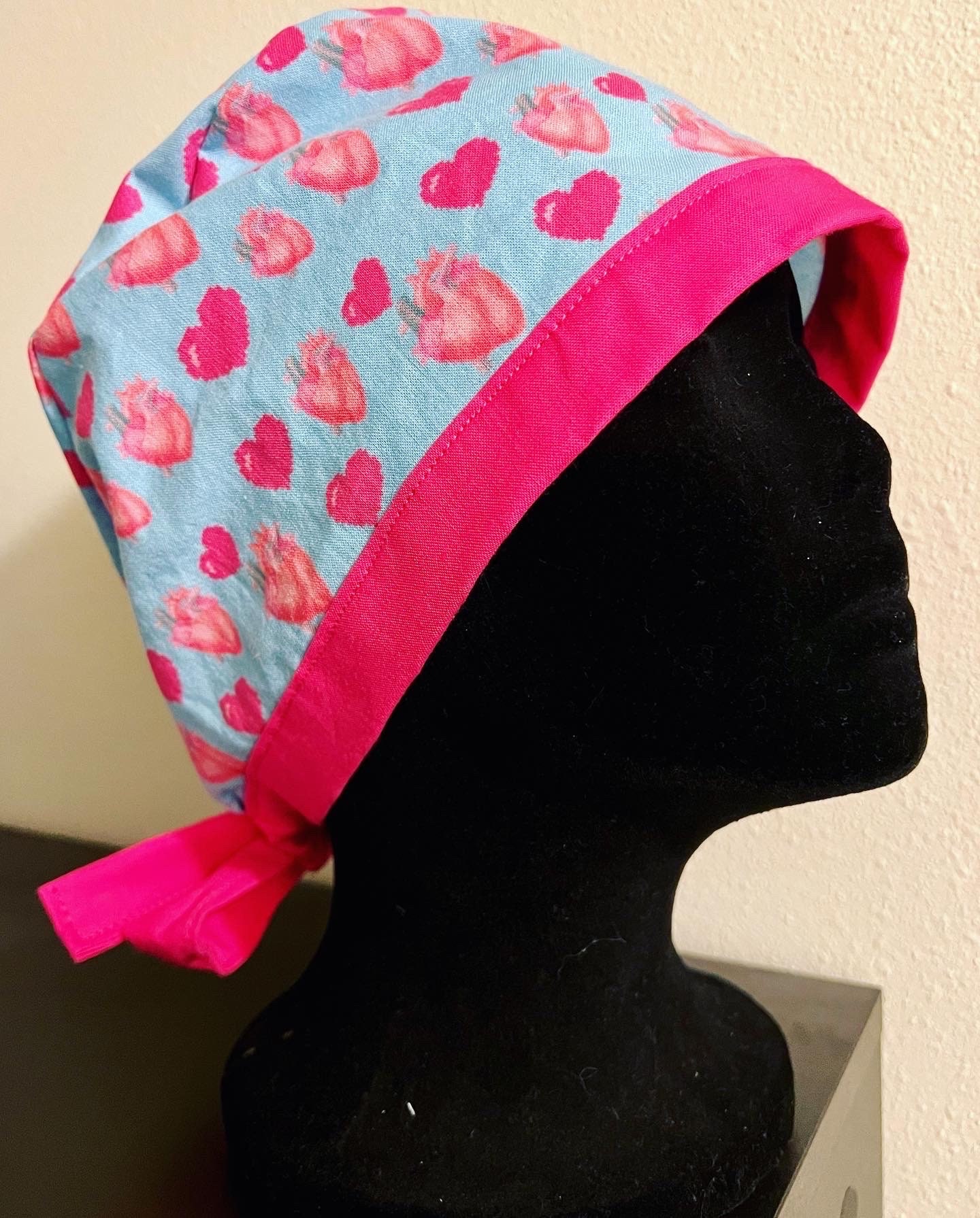 Pixelated and Anatomical Heart Surgical Scrub Cap, Anatomical Pixel ...