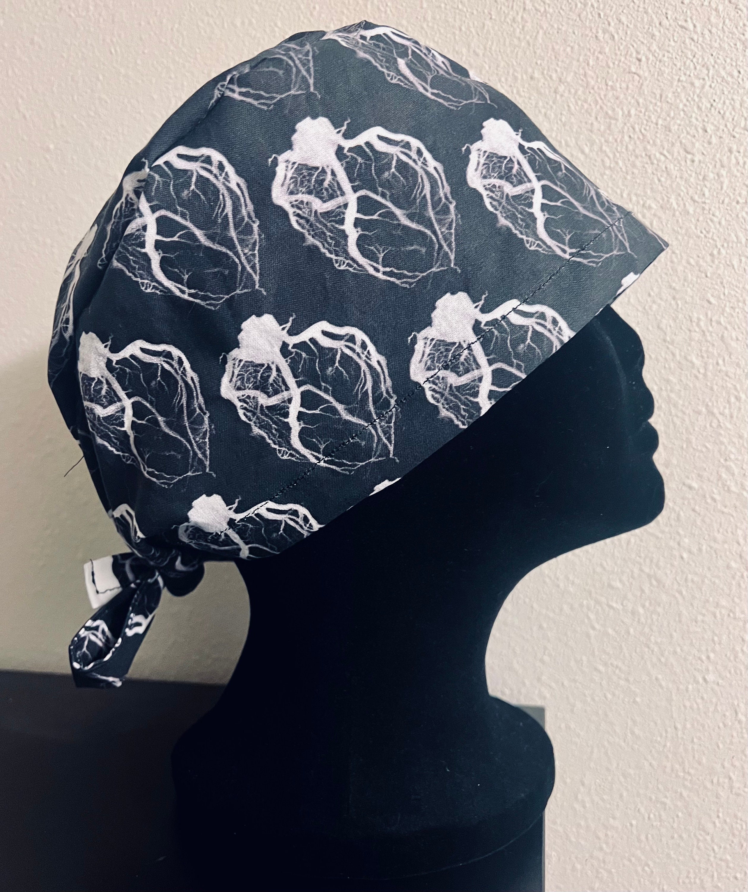 Coronary Artery Surgical Scrub Cap Heart Artery Pixie Scrub - Etsy