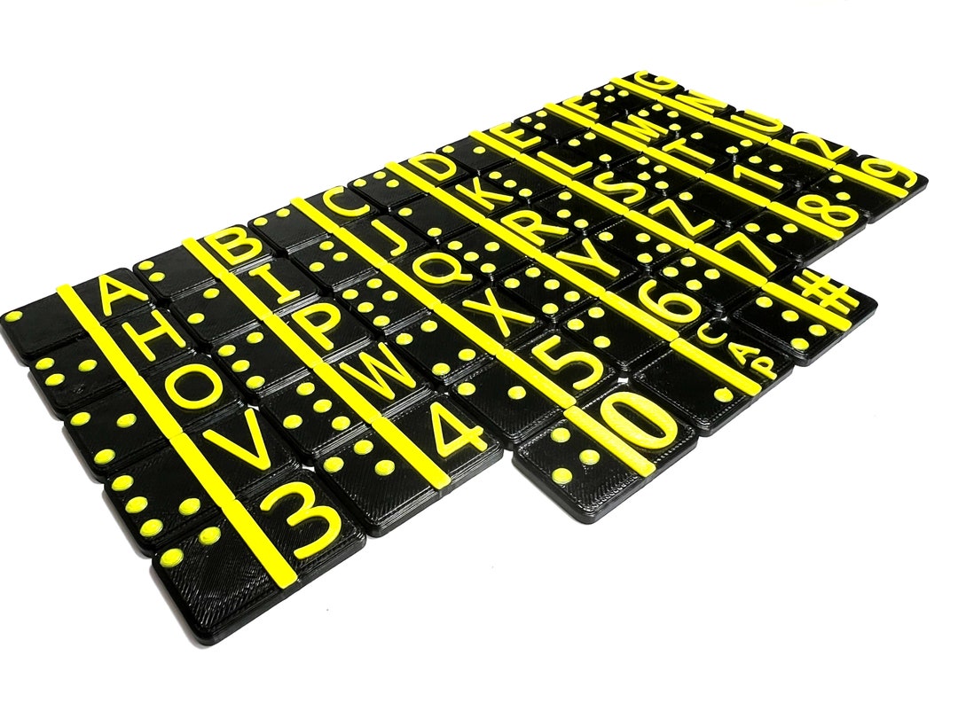 Braille High Contrast Alphabet and Number Tiles - Etsy
