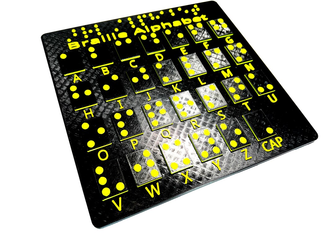 Braille High Contrast Alphabet Board - Etsy