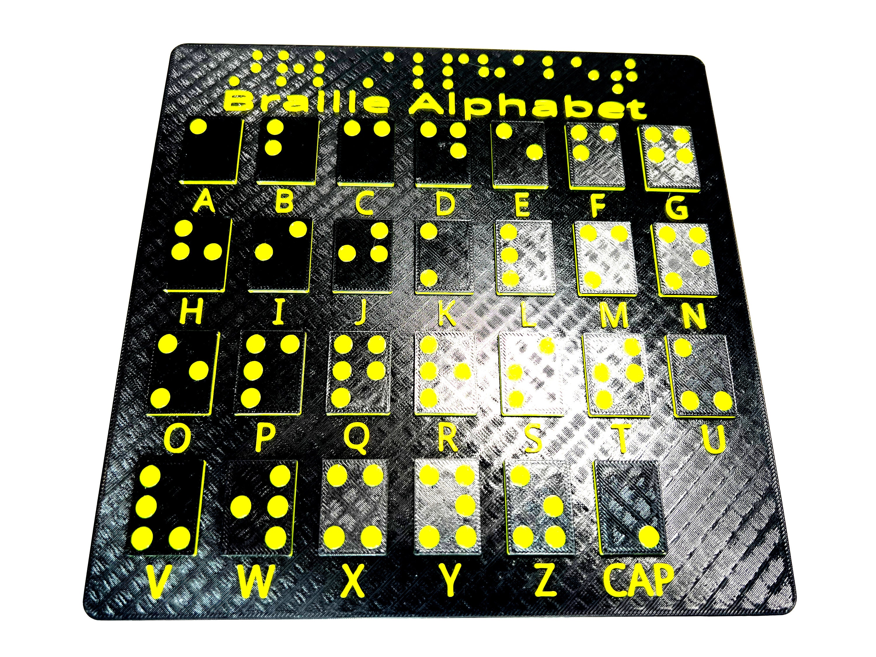 Braille High Contrast Alphabet Board - Etsy