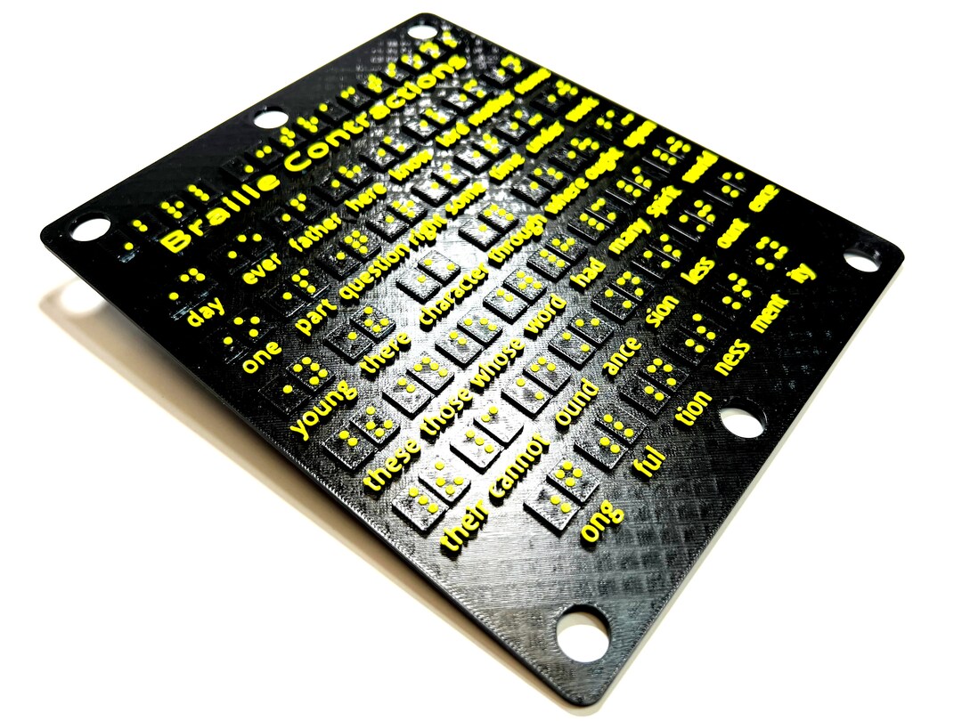Braille Contraction Tactile Decorative Placard - Etsy