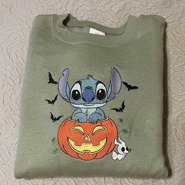 Stitch Embroidered Hoodie - Etsy