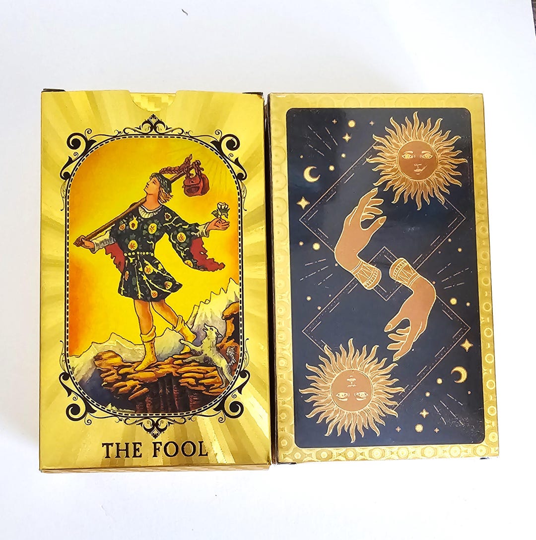 Golden Luxury Gold Foil Tarot Gilding PVC Waterproof Wear-resistant ...