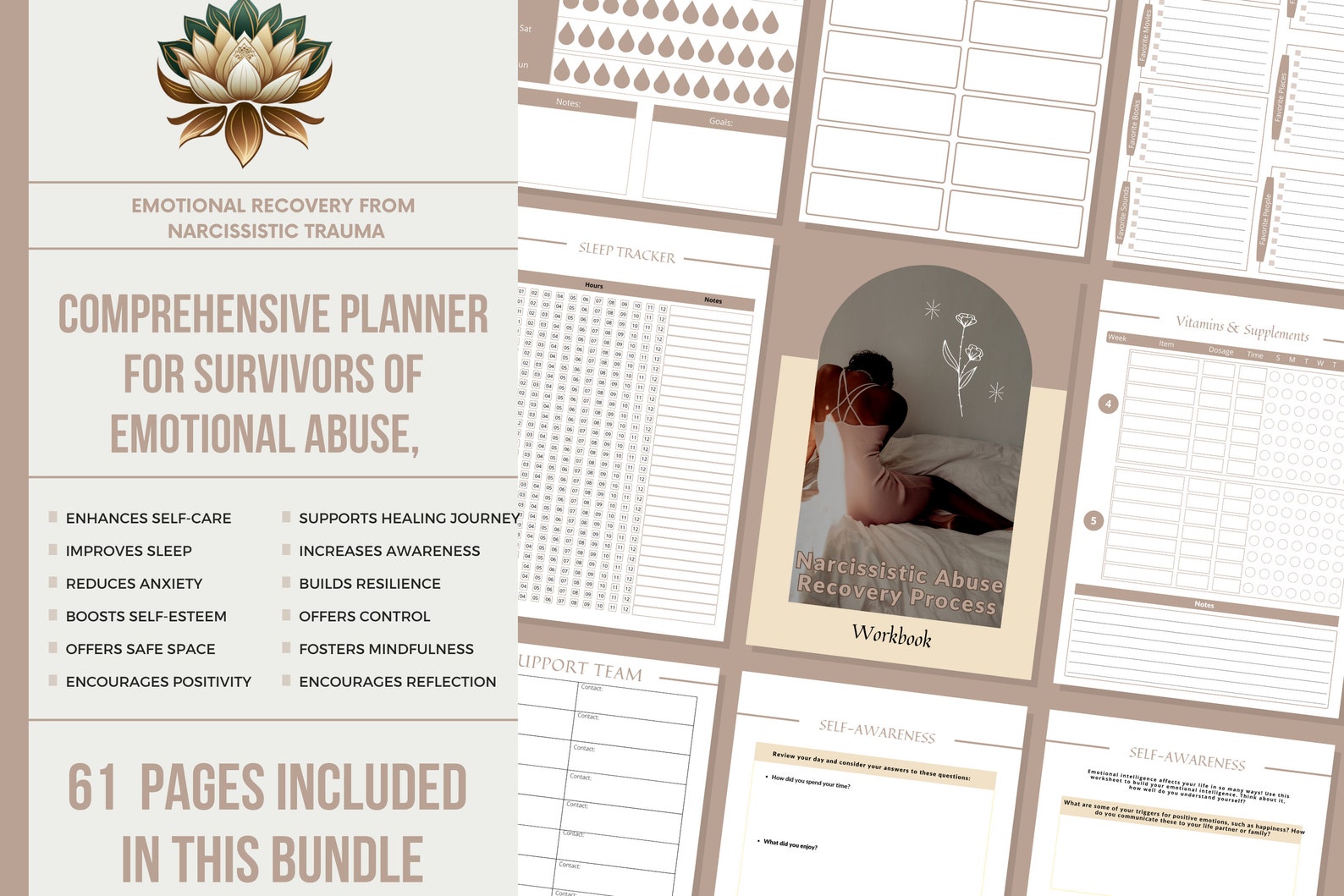 Step-by-step Narcissistic Abuse Recovery Workbook, Self Help for ...