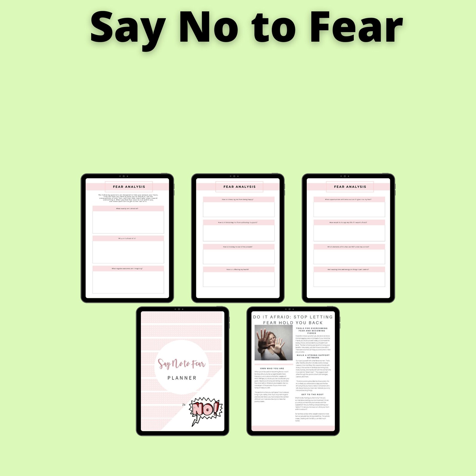 Say No to Fear | Conquering Fear | Faith Journal| Journal | Instant PDF ...