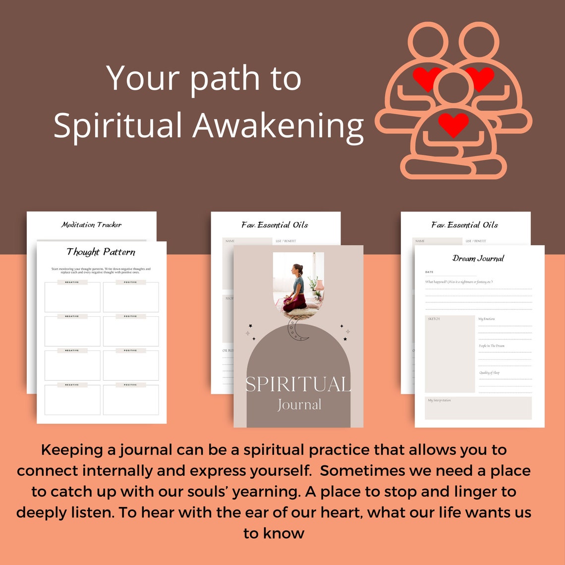 Spiritual and Awakening Journal Manifest Journal Dream Journal Planner ...